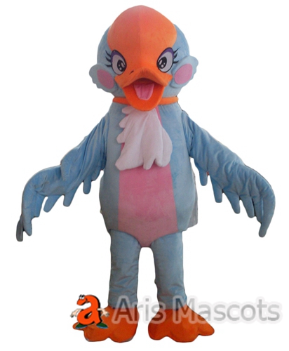 Lovely Duck Mascot Costume for Brands Marketing, Blue Duck Full Body ...