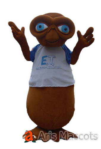 E.T. Movie Character Alien Adult Costume Plush Mascot -Alien Cosplay ...