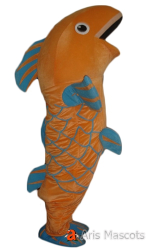 Realistic Fish Mascot Costume for Parades, Adult Fish Fancy Dress for ...
