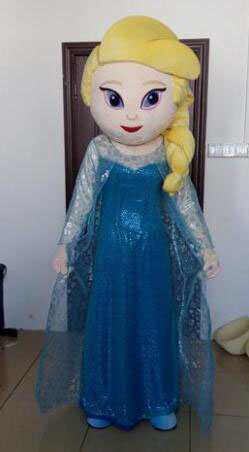 Adult Fancy Frozen Princess Elsa Mascot Costume Disney Cartoon ...