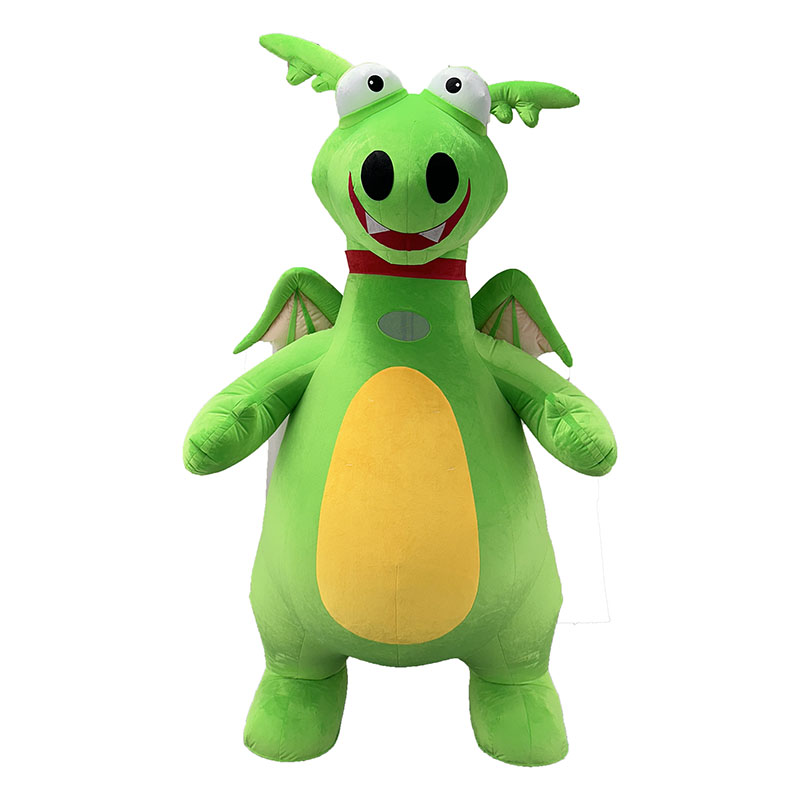 Giant Inflatable Green Dinosaur Costume for Entertainment Adult Blow Up ...