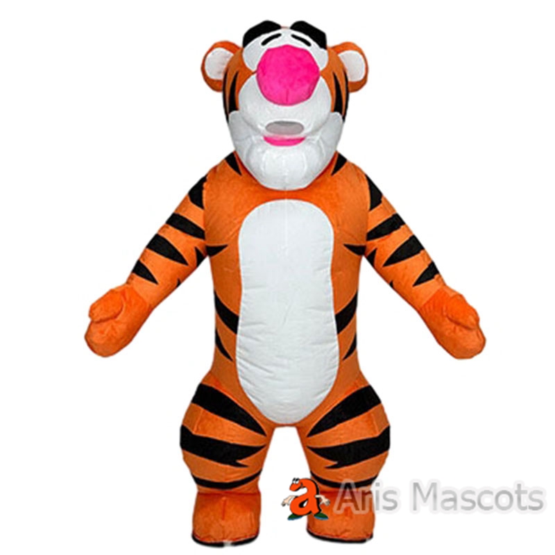 Adult Inflatable Happy Tiger Mascot Costume for Birthday Party Cartoon ...