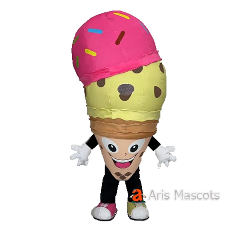 2m Real Life Ice Cream Inflatable Suit for Restaurant Full Body Walking ...