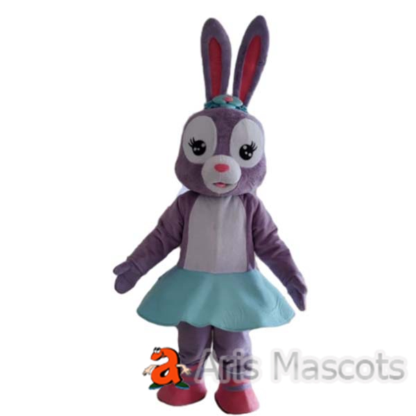 Funny Rabbit Mascot Costume with Tutu Dress for Dancing Studio